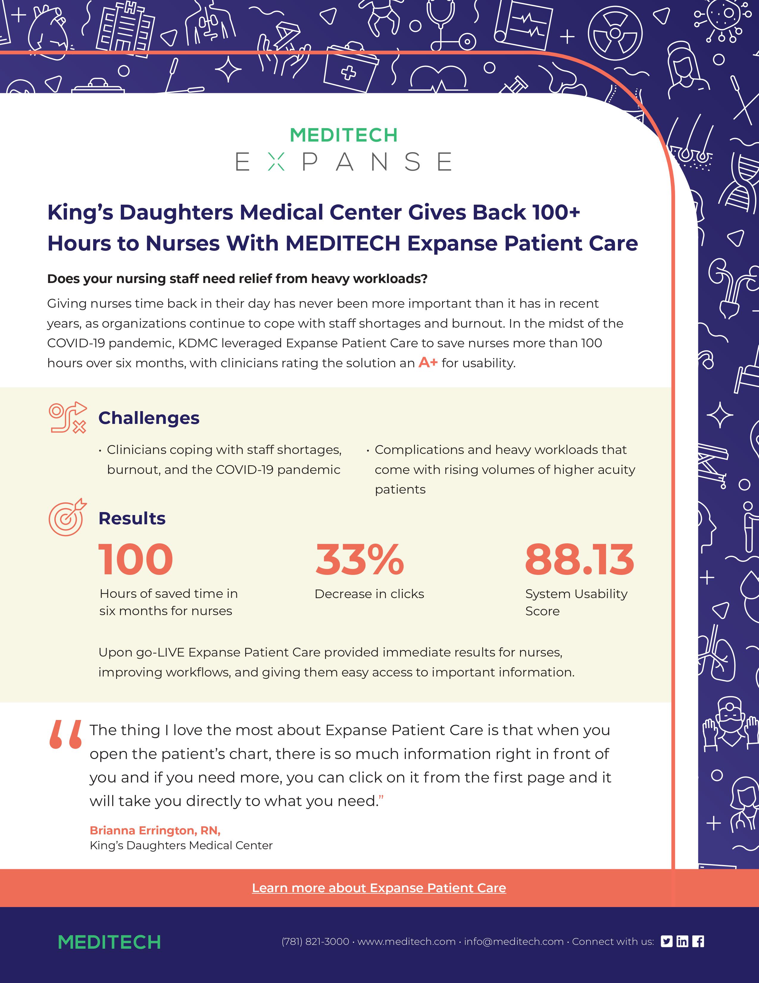 How King’s Daughters Medical Center gave time back to nurses [Infographic]